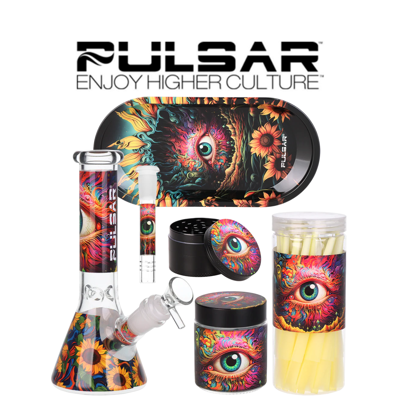 Pulsar - Design Series Smoker's Kit w/ 7.75" Beaker | HS Wholesale