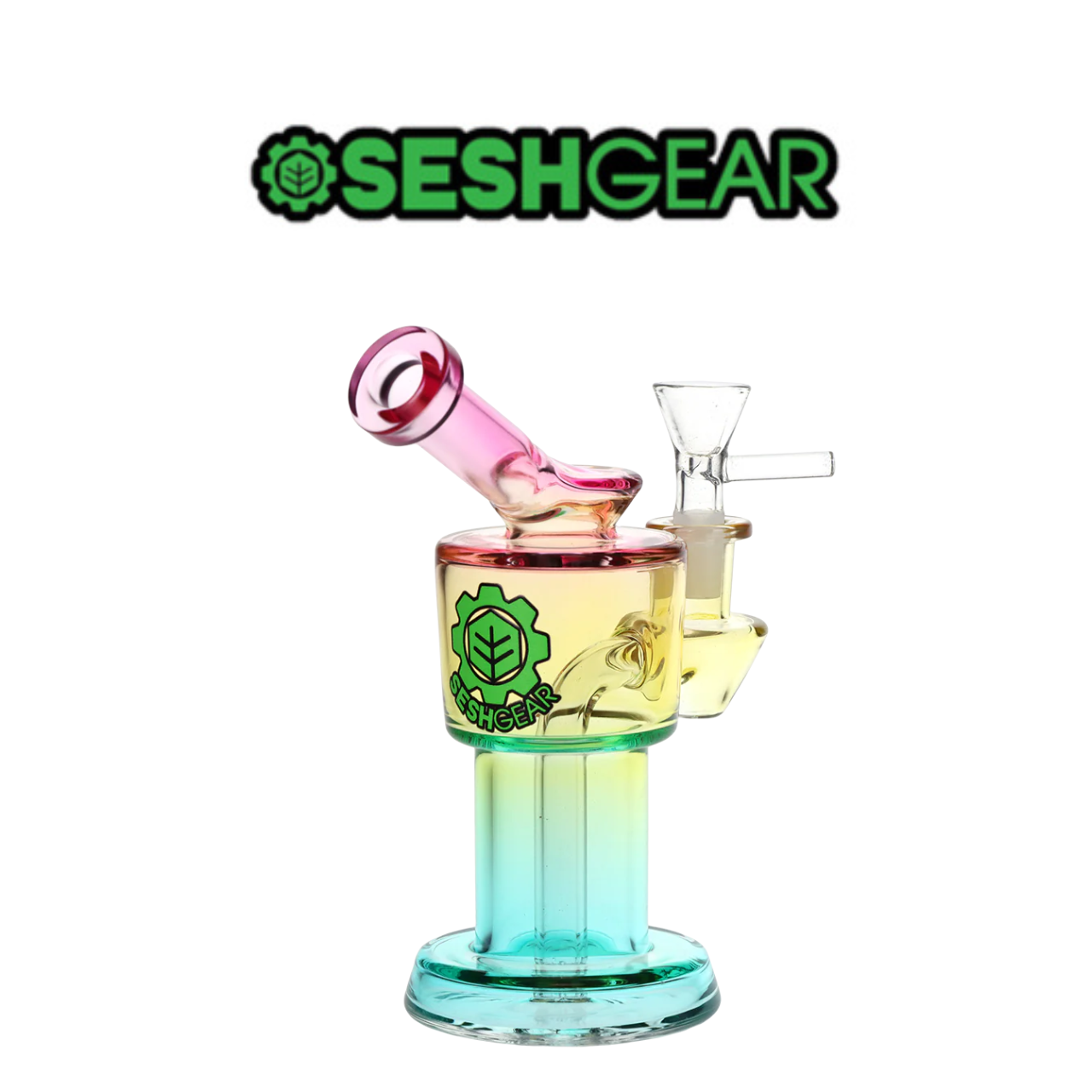 SeshGear - 5.25" Roboto Ombre Glass Water Pipe | HS Wholesale