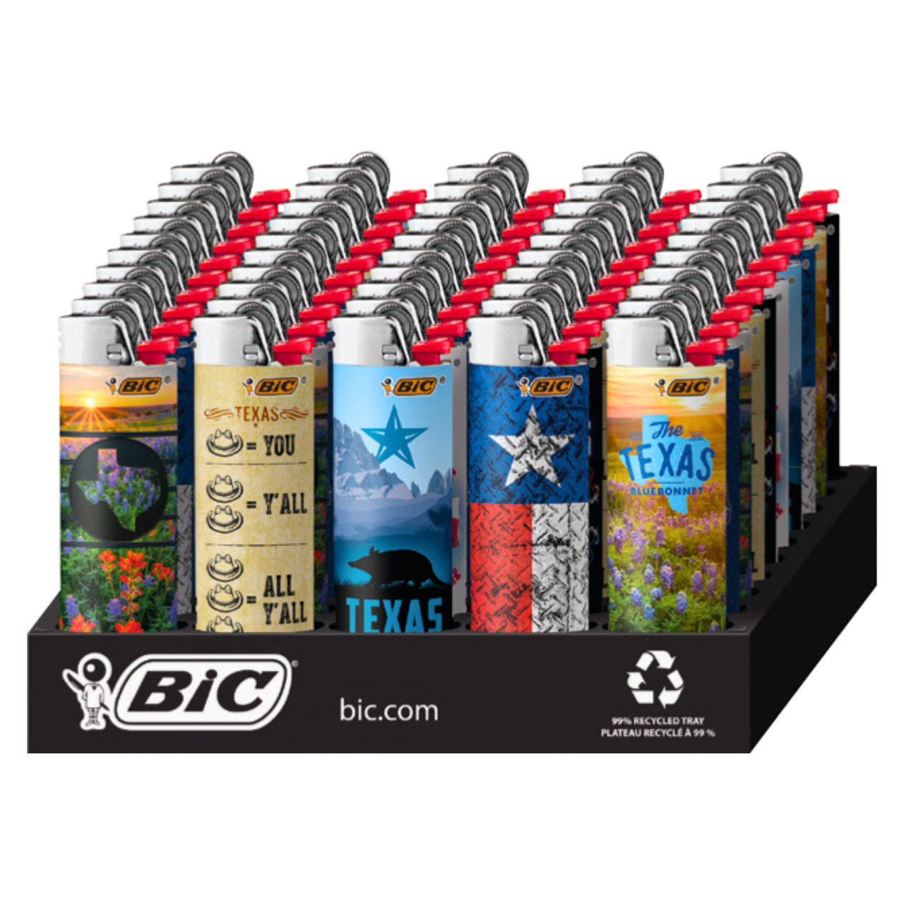 BIC - Maxi Classic Lighter Display of 50 - Special Edition Designs - HS ...