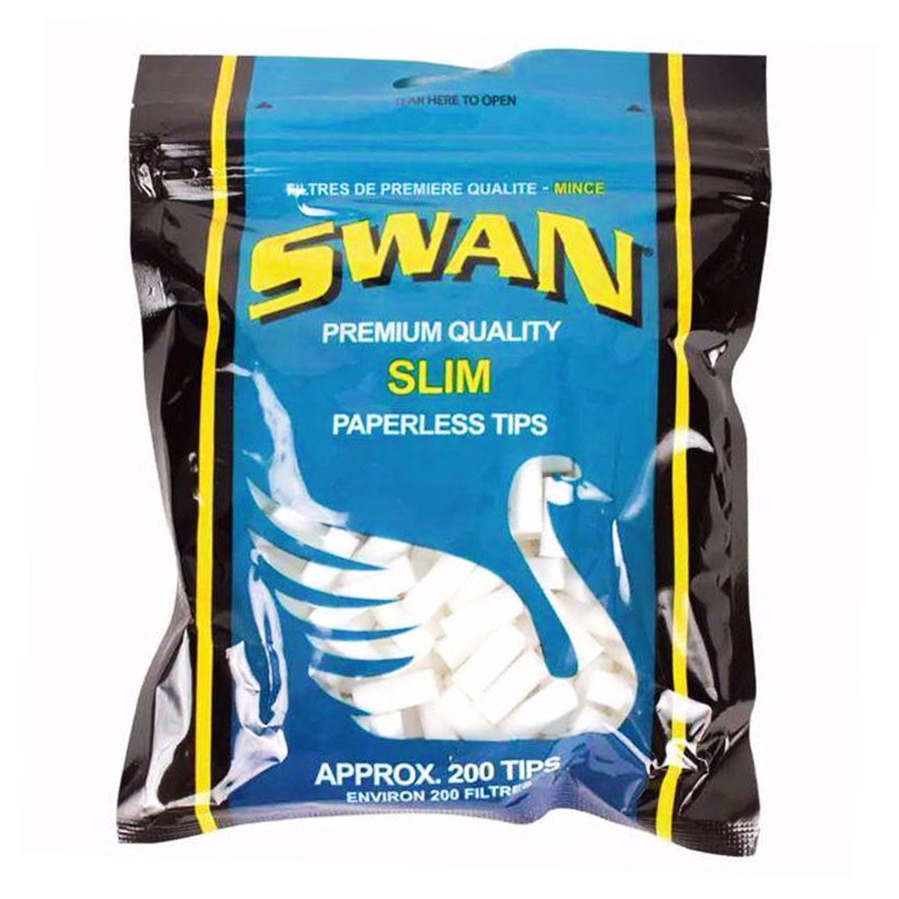 Swan Slim Paperless Filter Tips Bag of 200 - HS Wholesale