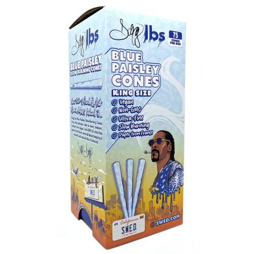 Dogg Lbs Blue Paisley Pre-Rolled Cones King Size Slim 75ct Box