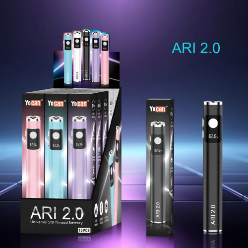 Yocan ARI 2.0 650mAh Carto Battery Mixed Color Display of 15
