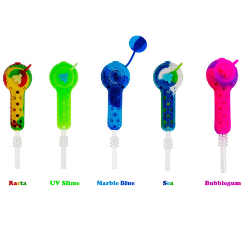 2-in-1 Silicone Hand Pipe & Nectar Collector By Stratus (Pack of 10 ...