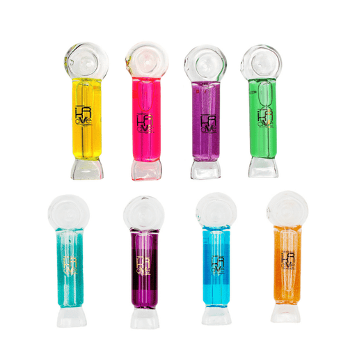 35 Freezable Ice Spoon Pipe By Krave Glass Pack Of 10 Asstd Colors