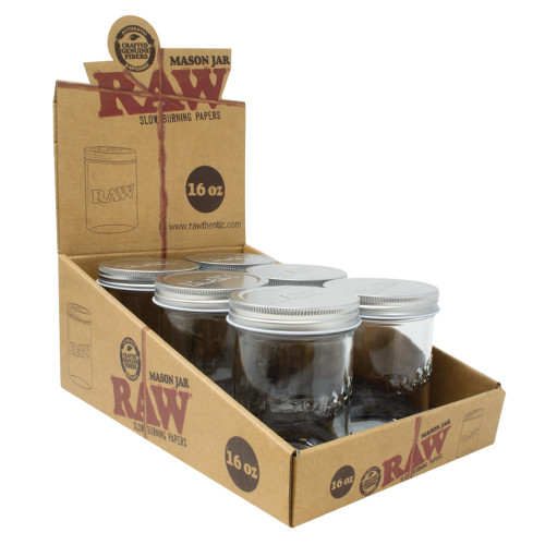 RAW Mason Jar Display of 6 - HS Wholesale