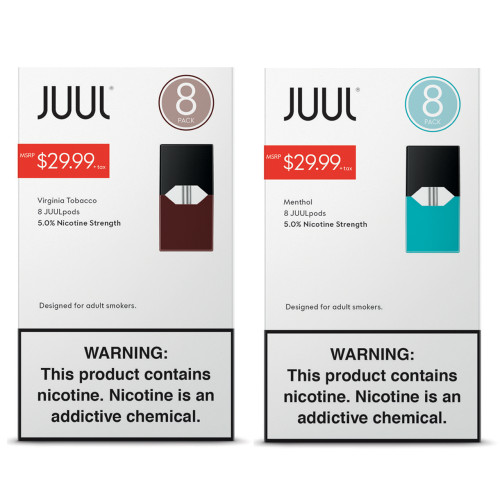 JUUL Pods 5% 8-Pack Display of 4 Pre-Priced - HS Wholesale
