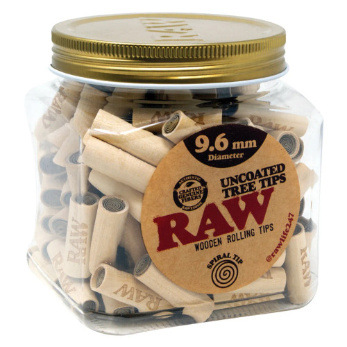 RAW Uncoated Tree Tips 9.6mm Jar of 130 - HS Wholesale