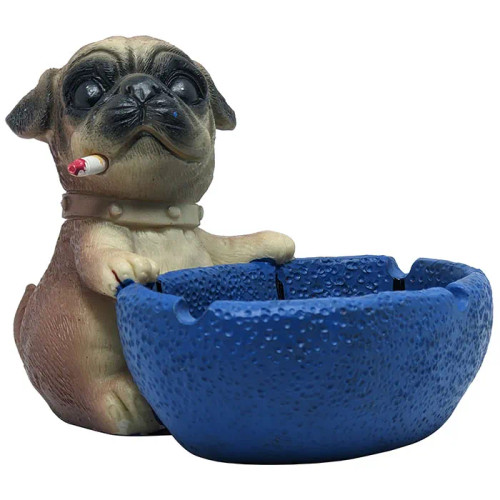 Resin Ash Tray Pug Dog | HS Wholesale