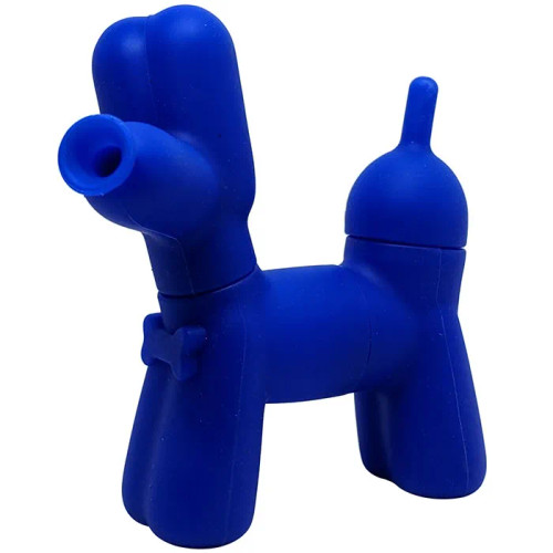 5" Silicone Balloon Dog Bubbler Hand Pipe | HS Wholesale