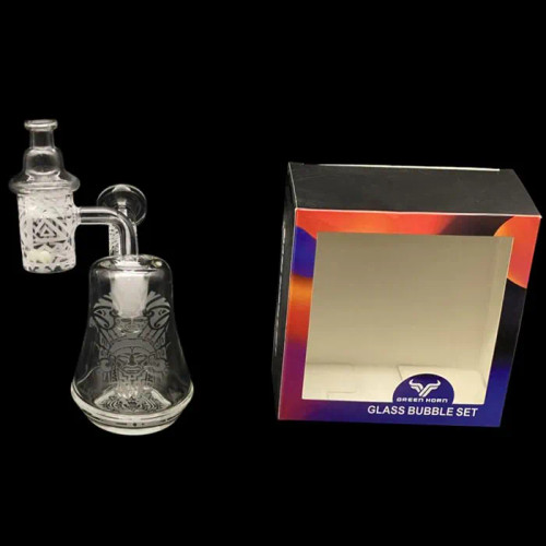 5" Clear Tiki Bubbler Water Pipe Box Set | HS Wholesale