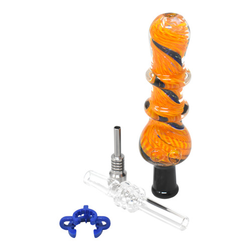 Vibrant Art Nectar Pipes With Metal And Quartz Tip Wholesale