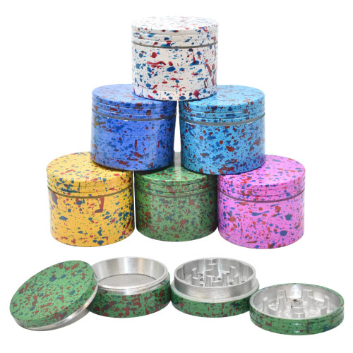 42mm Colorful Creations 4 Part Paint Splatter Grinder - 6 Pack - HS ...