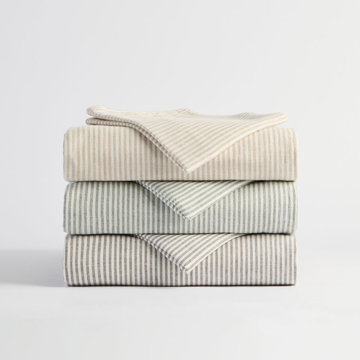 Striped Linen Cotton Sheet Set - Pillow Talk