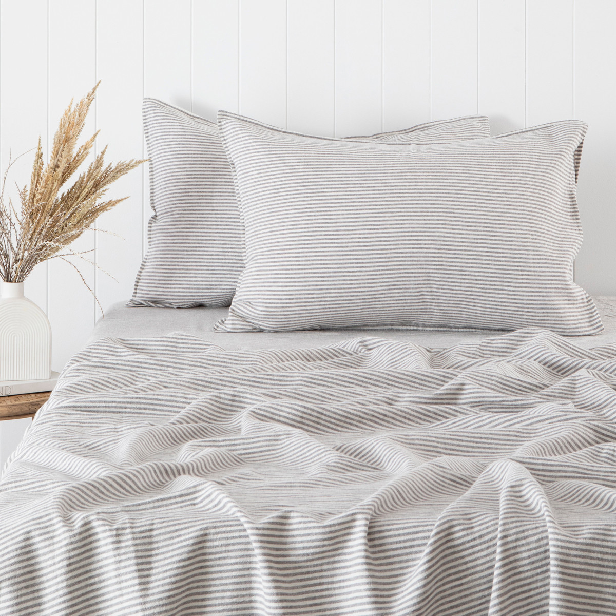 Striped Linen Cotton Sheet Set - Pillow Talk
