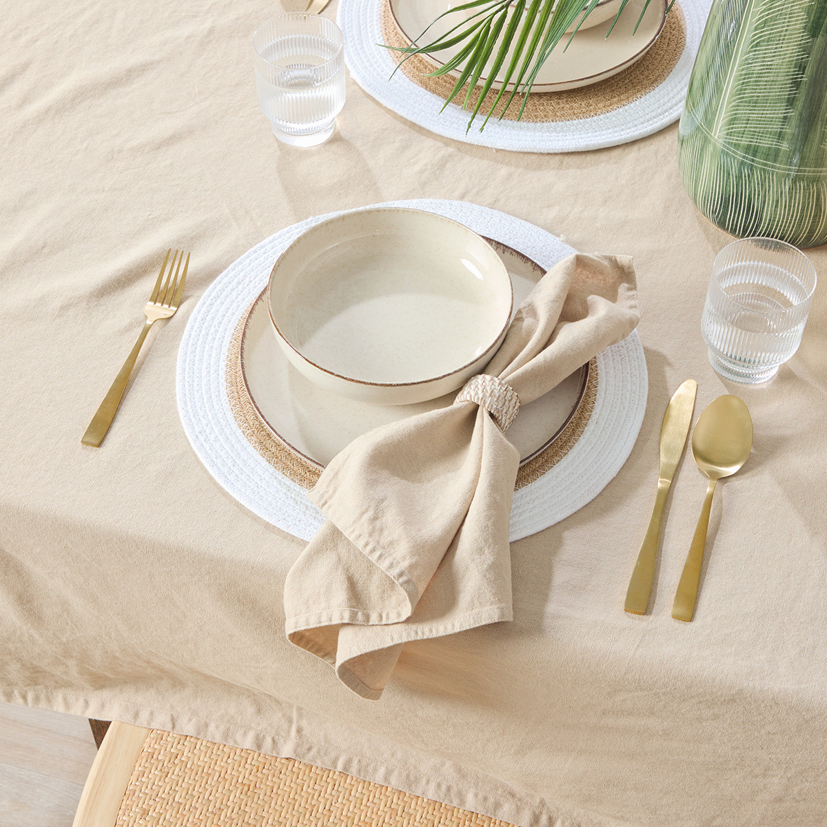 Milan Linen Cotton Table Cloth - Pillow Talk