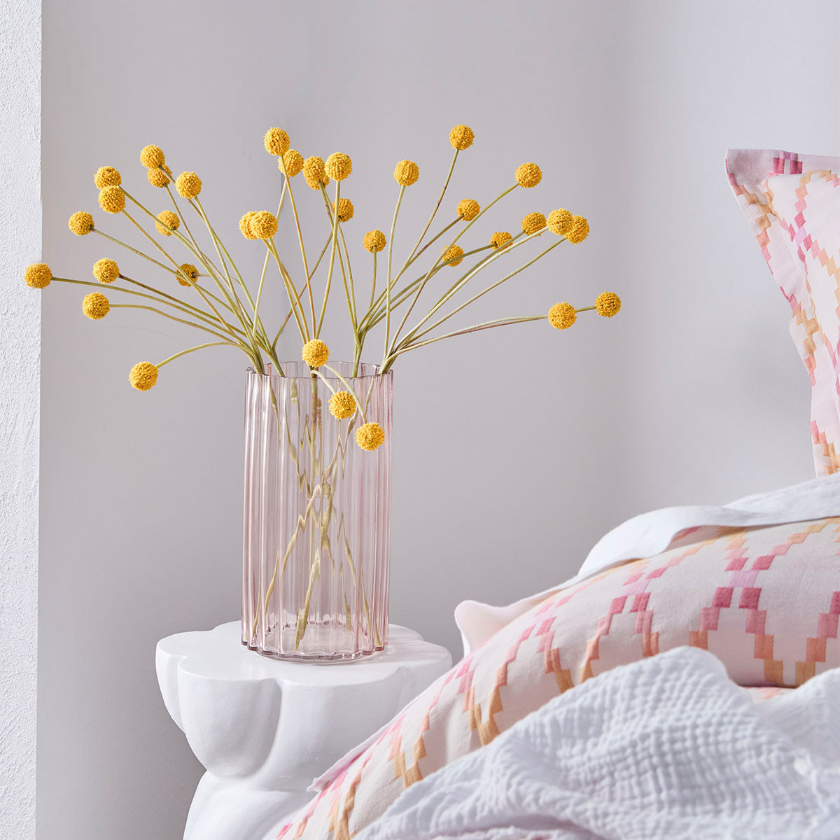 Artificial Billy Button Bunch - Pillow Talk
