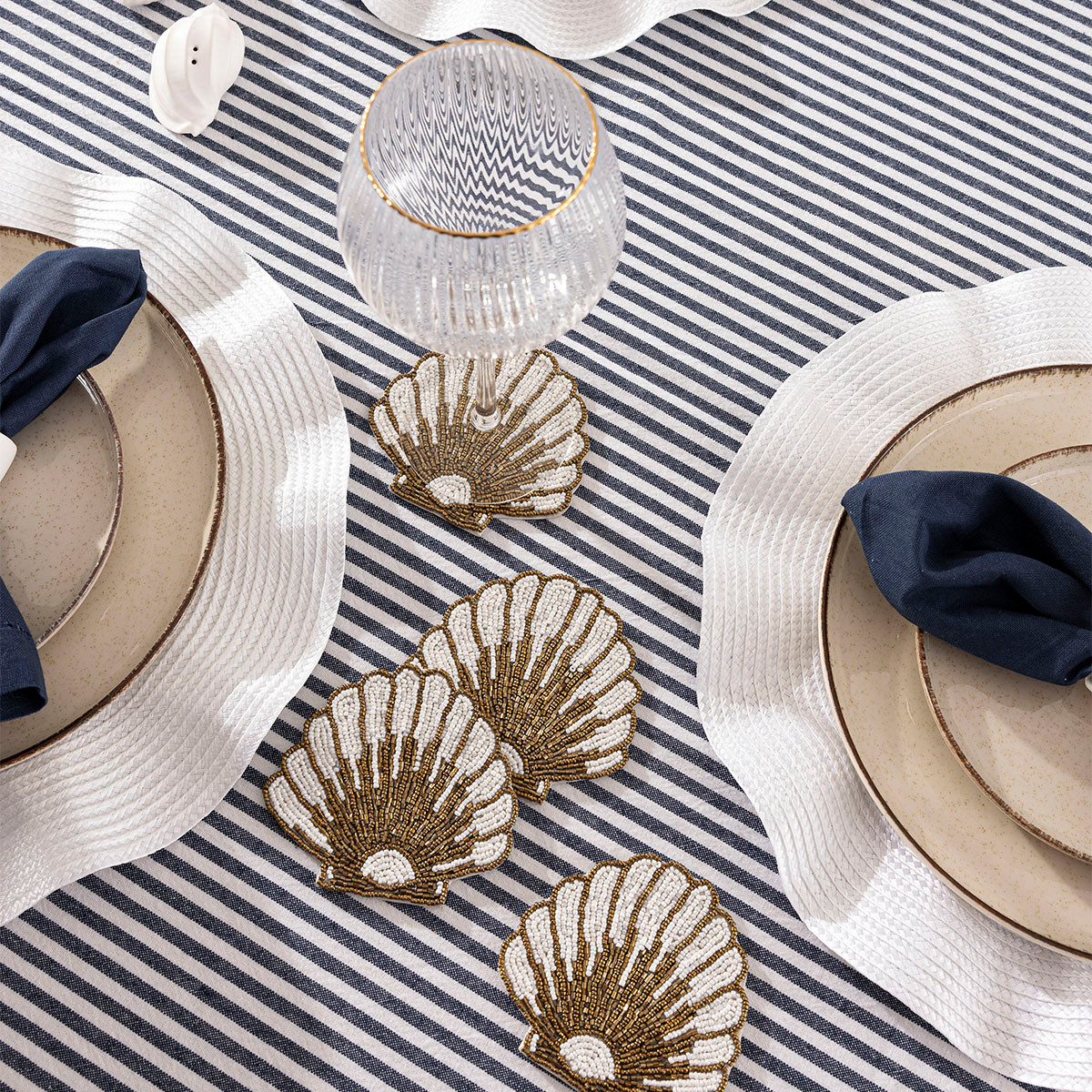 Shell Beaded Coaster 4 Pack - Pillow Talk