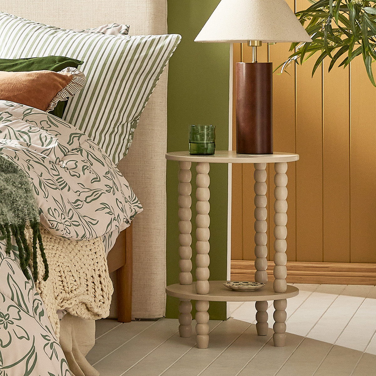 Mei 2 Tier Round Side Table - Pillow Talk