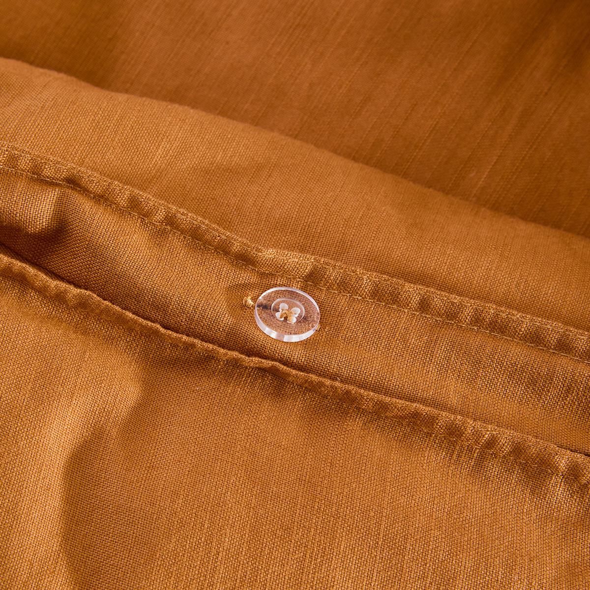 Washed Linen Look Toffee Quilt Cover Set - Pillow Talk