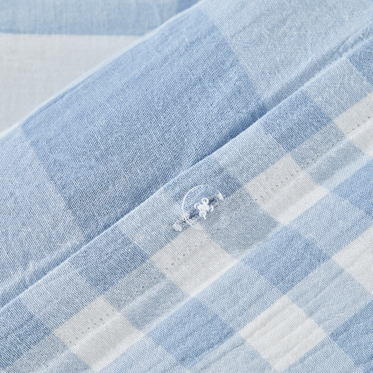 Della Blue Check Quilt Cover Set - Pillow Talk