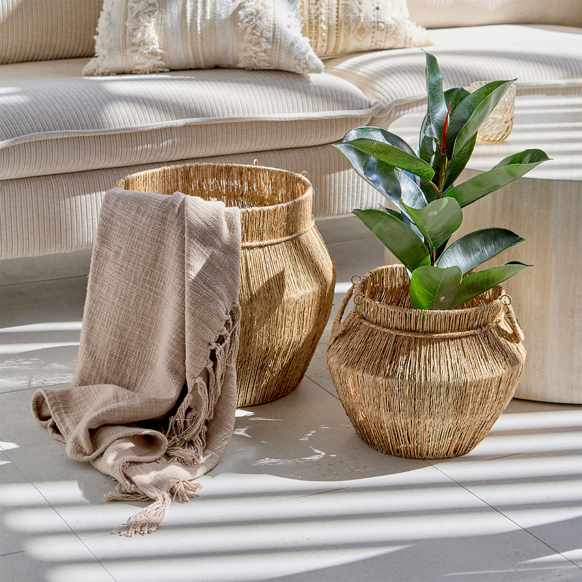Geneva Jute Decorative Pot - Pillow Talk