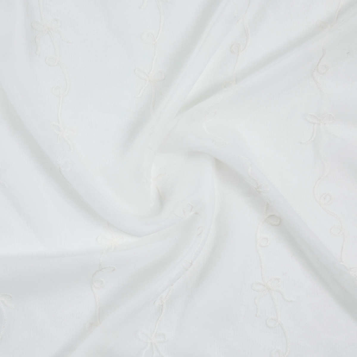 Ellie Bow Embroidered Sheer Curtain Set of 2 - Pillow Talk