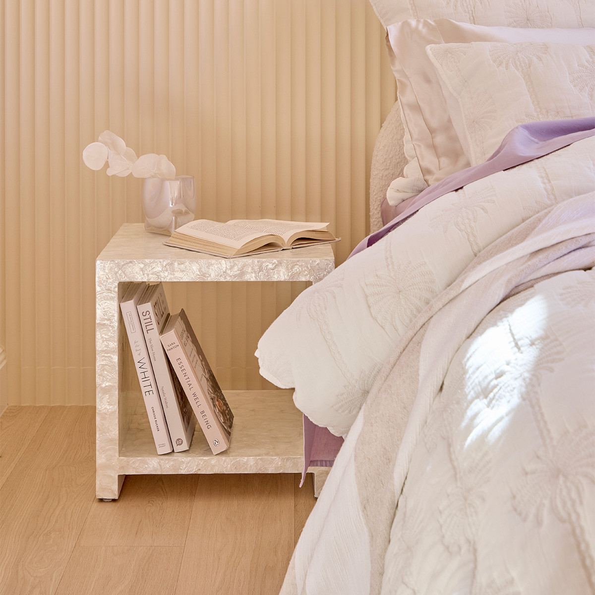 Callia Rectangle Side Table - Pillow Talk