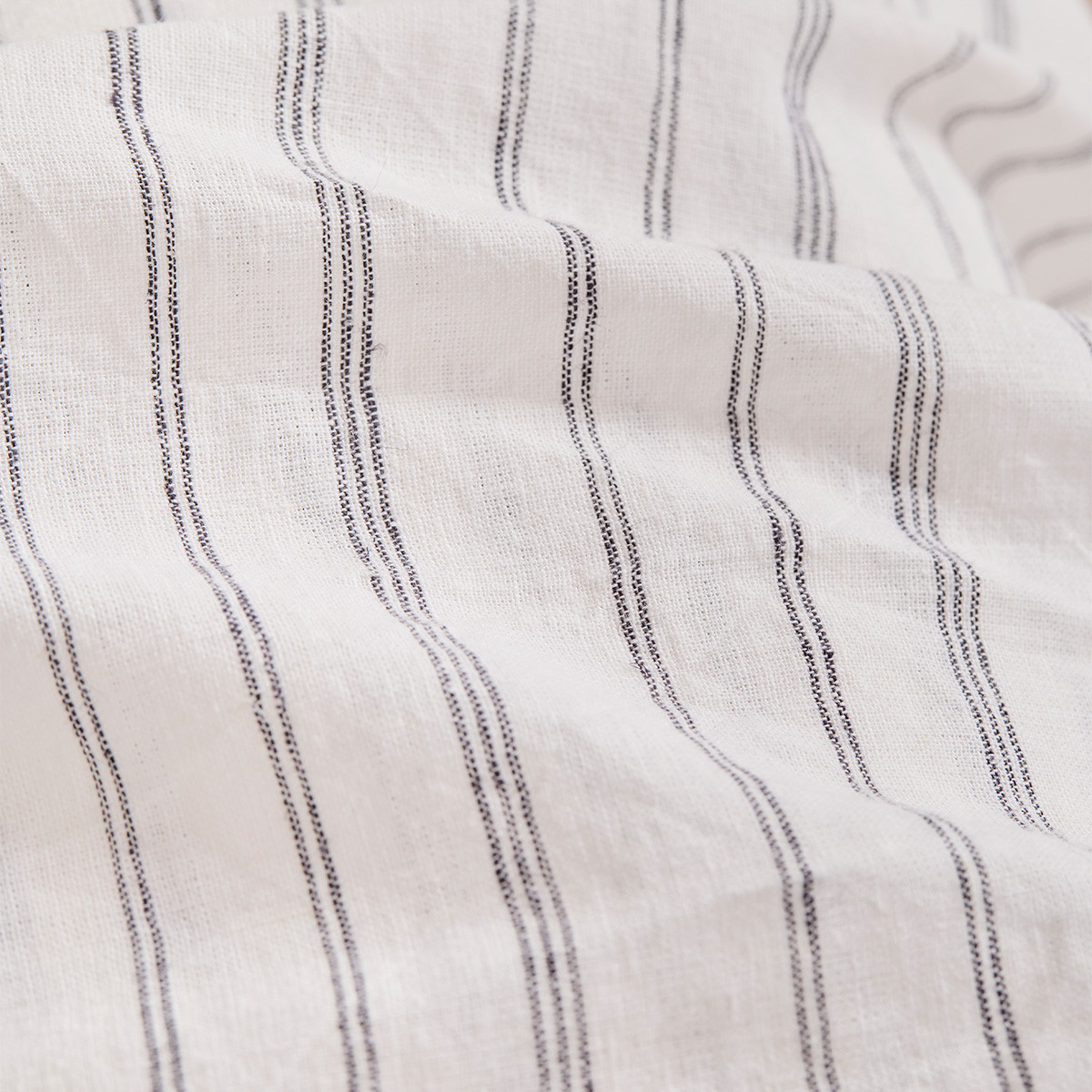 Linen Cotton Stripe Flat Sheet - Pillow Talk