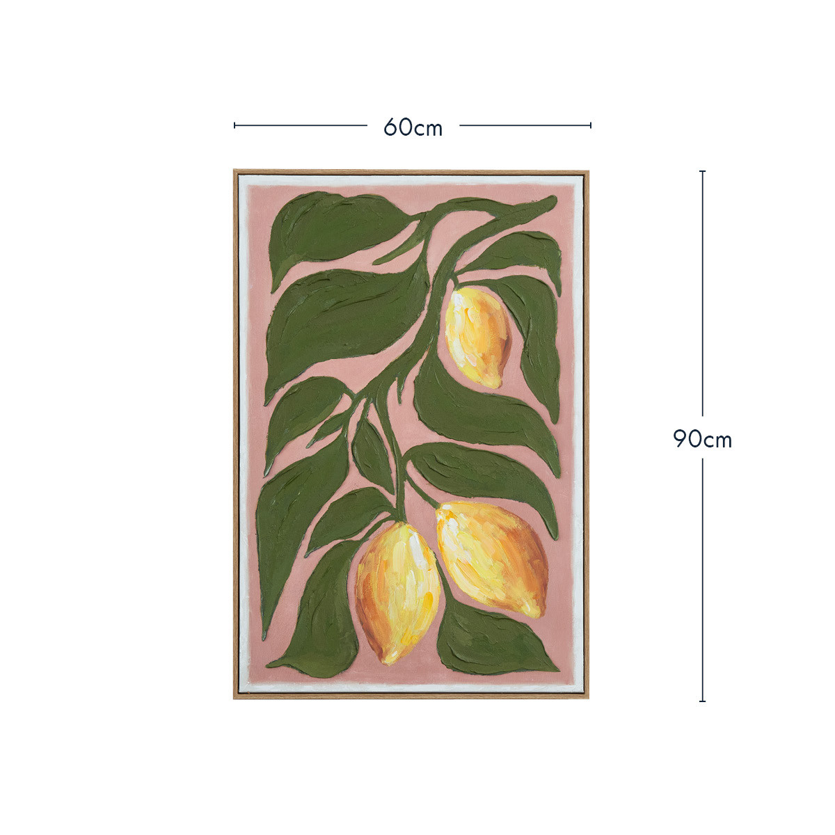 Lemon Branch Textured Wall Art - Pillow Talk