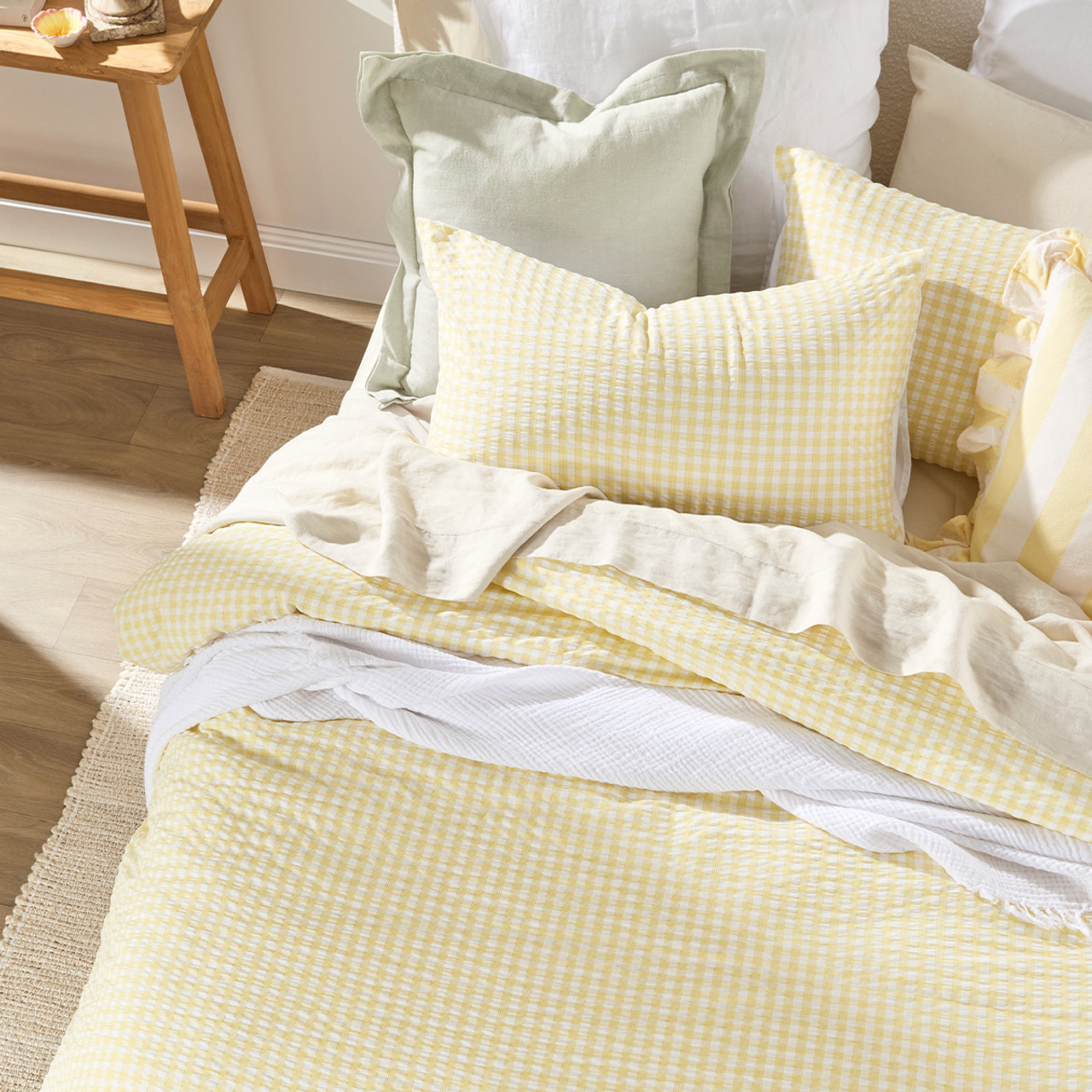 Lani Check Quilt Cover Set - Pillow Talk