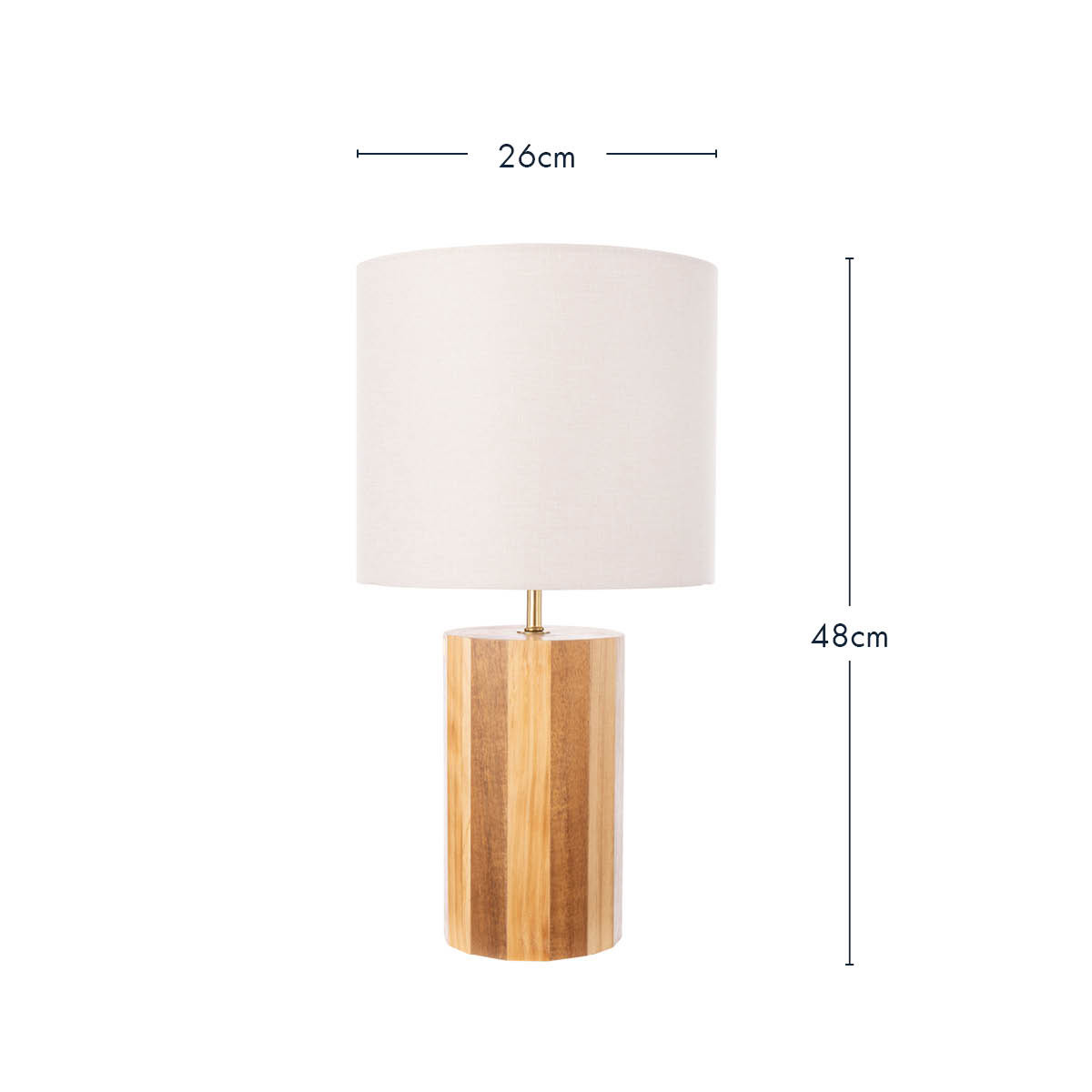 Hades 48cm Wooden Table Lamp - Pillow Talk