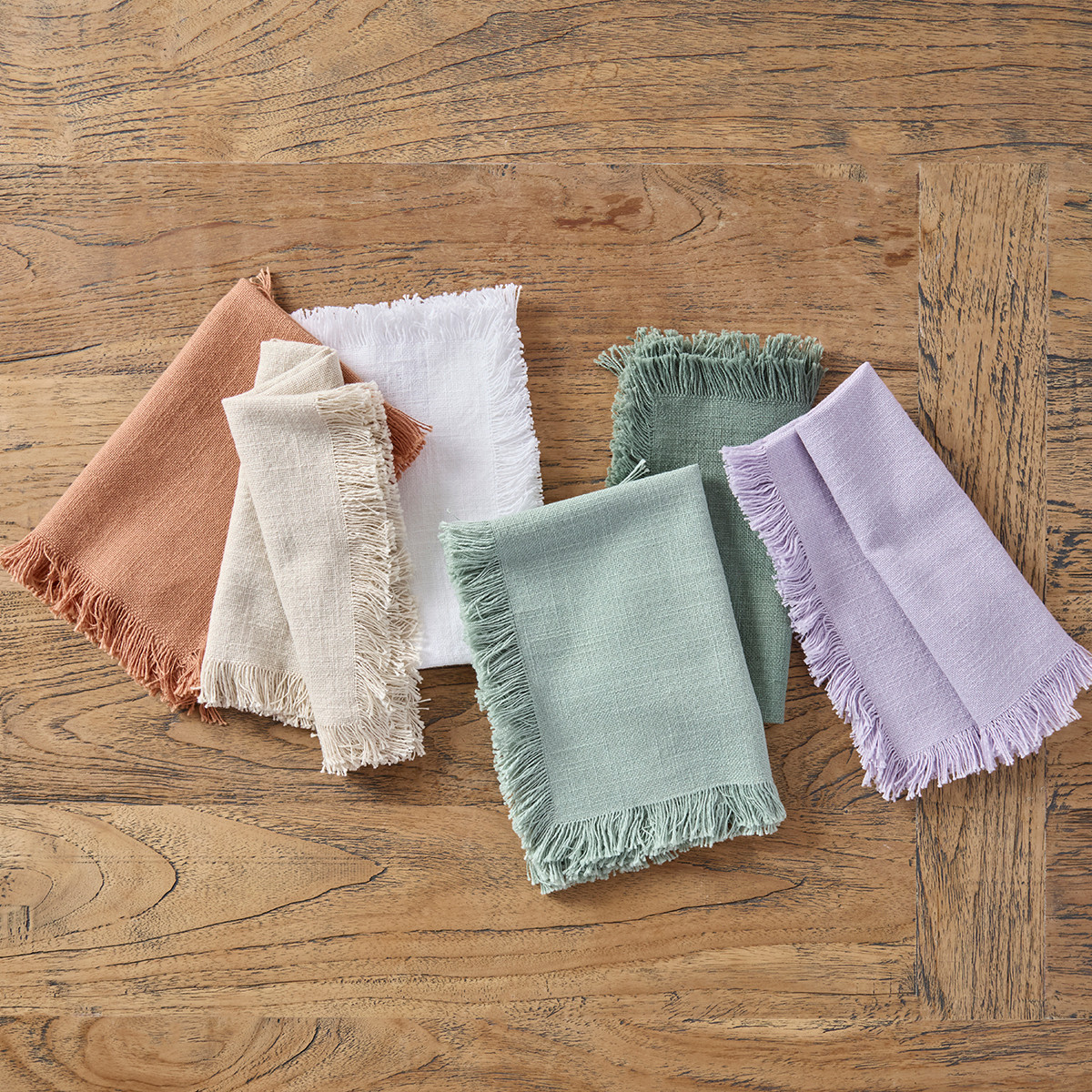 Ashra Lilac Fringed Napkin Set of 4 - Pillow Talk