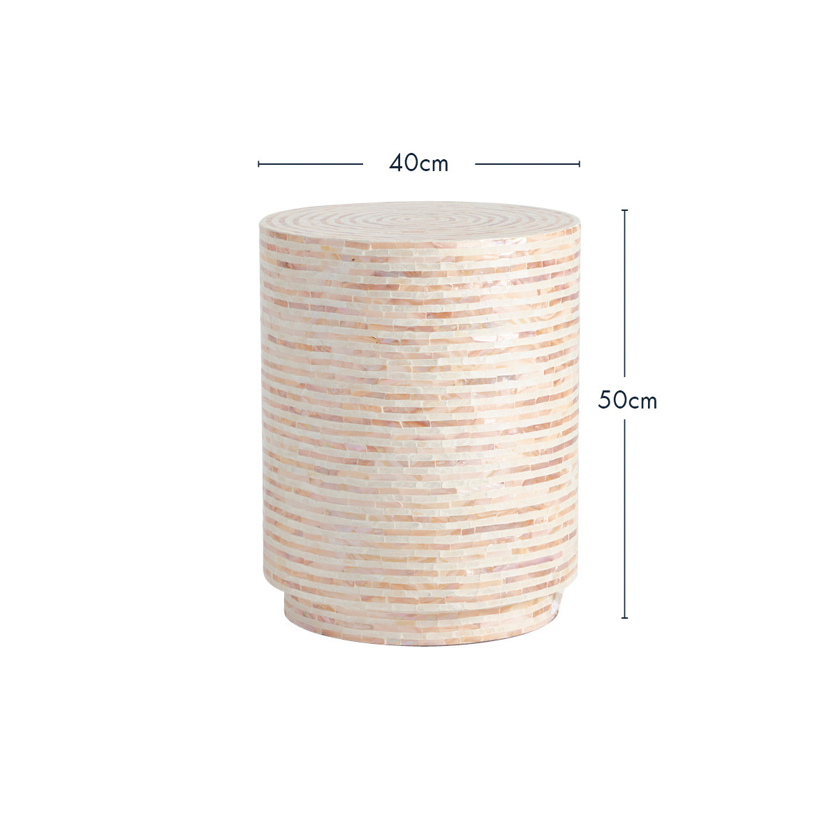 Celeste Capiz Side Table - Pillow Talk
