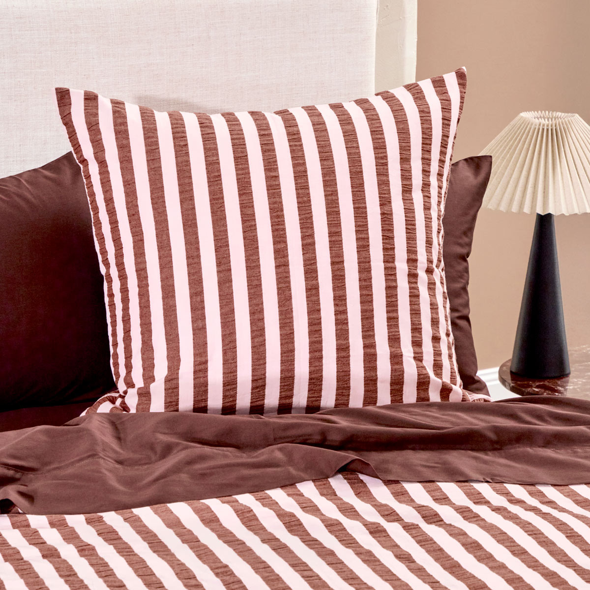 Jordan Stripe Blush European Pillowcase - Pillow Talk