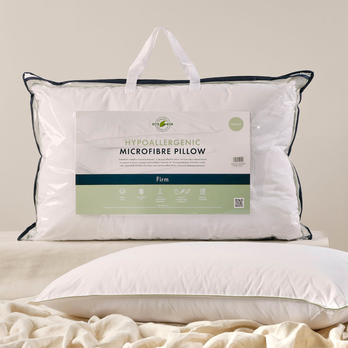 Hypoallergenic Microfibre Firm Pillow - Pillow Talk