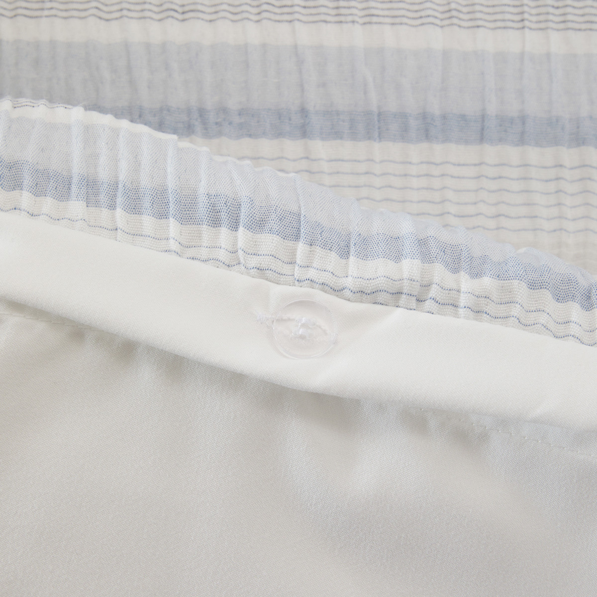 Juniper Stripe Blue Quilt Cover Set - Pillow Talk