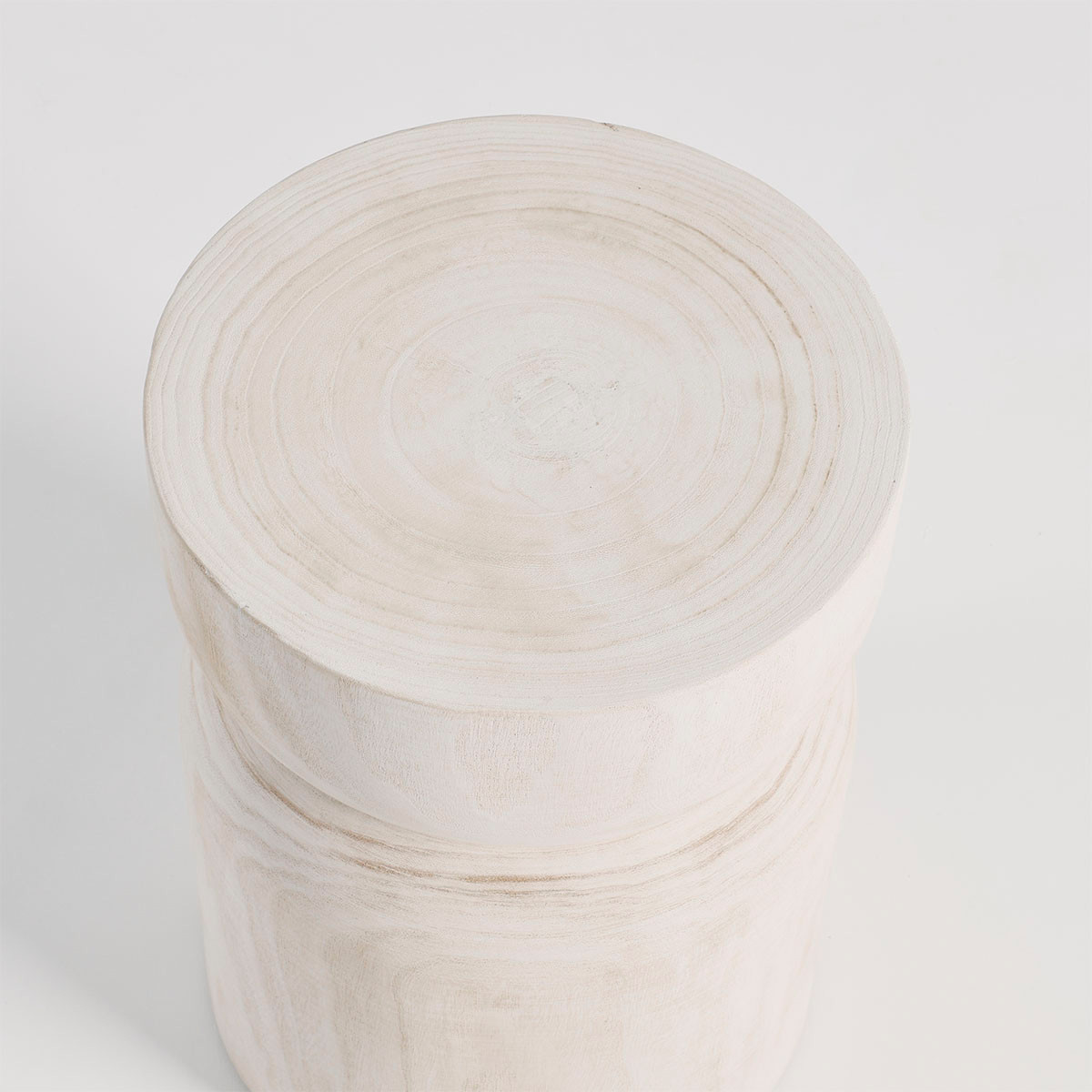 Bosa White Washed Stool - Pillow Talk