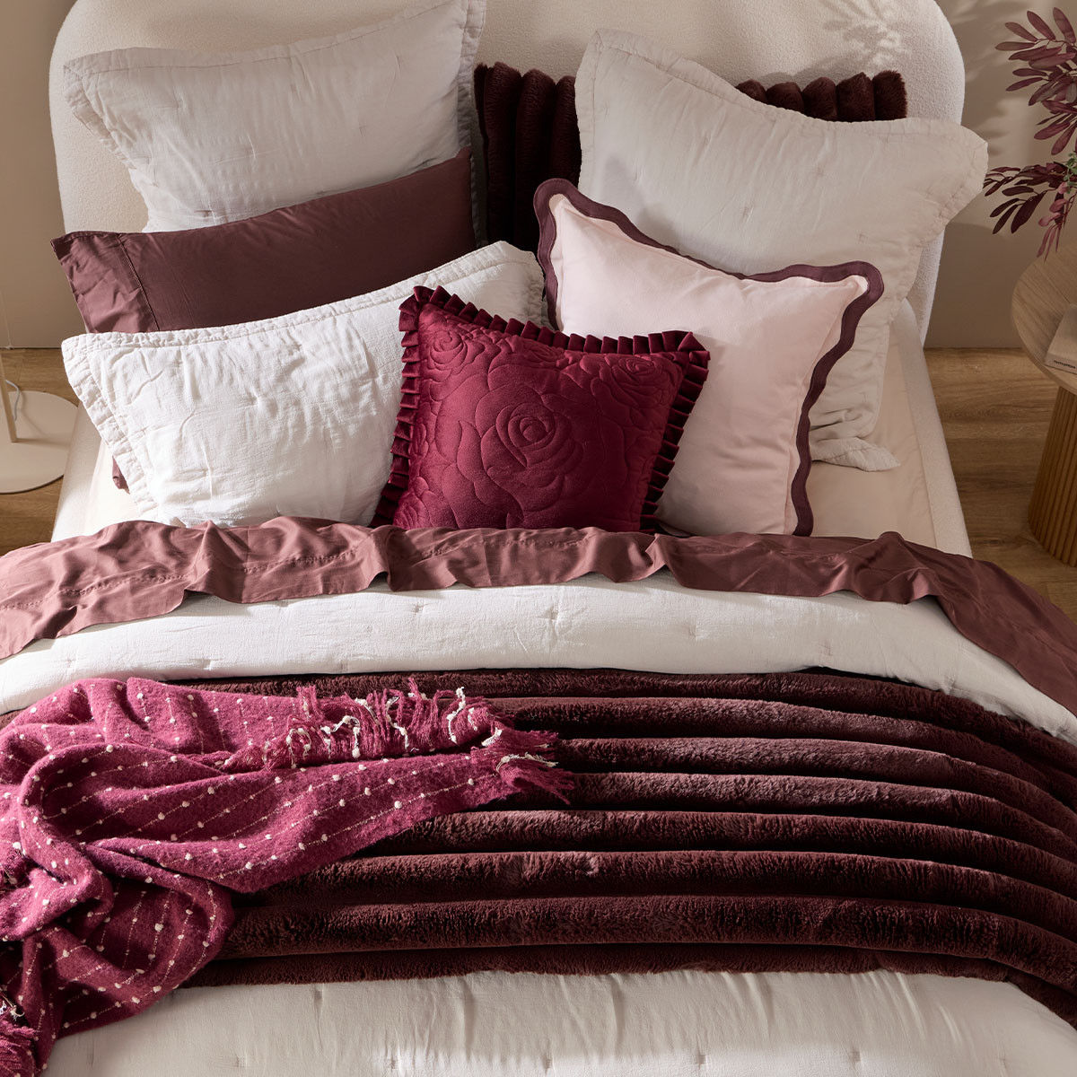 Leni Stone Washed Cotton Coverlet Set - Pillow Talk