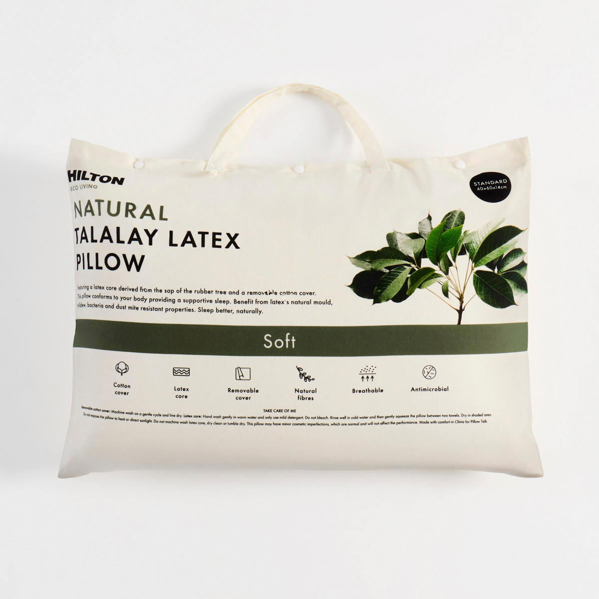 Eco Living Natural Soft Talalay Latex Pillow - Pillow Talk