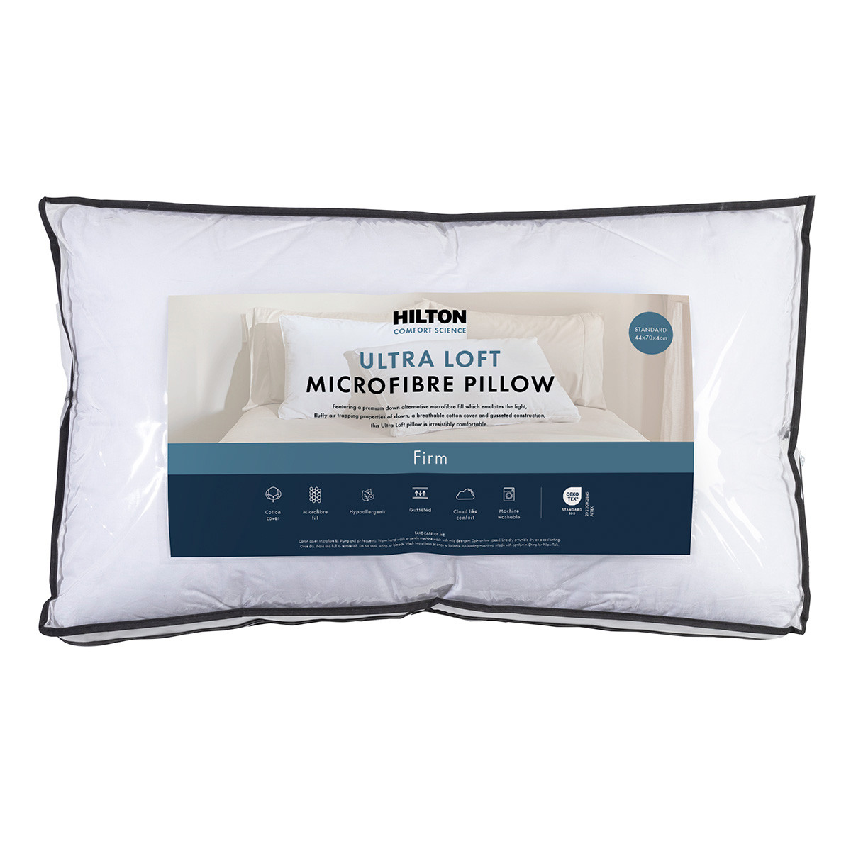Ultra Loft Firm Gusseted Microfibre Pillow - Pillow Talk