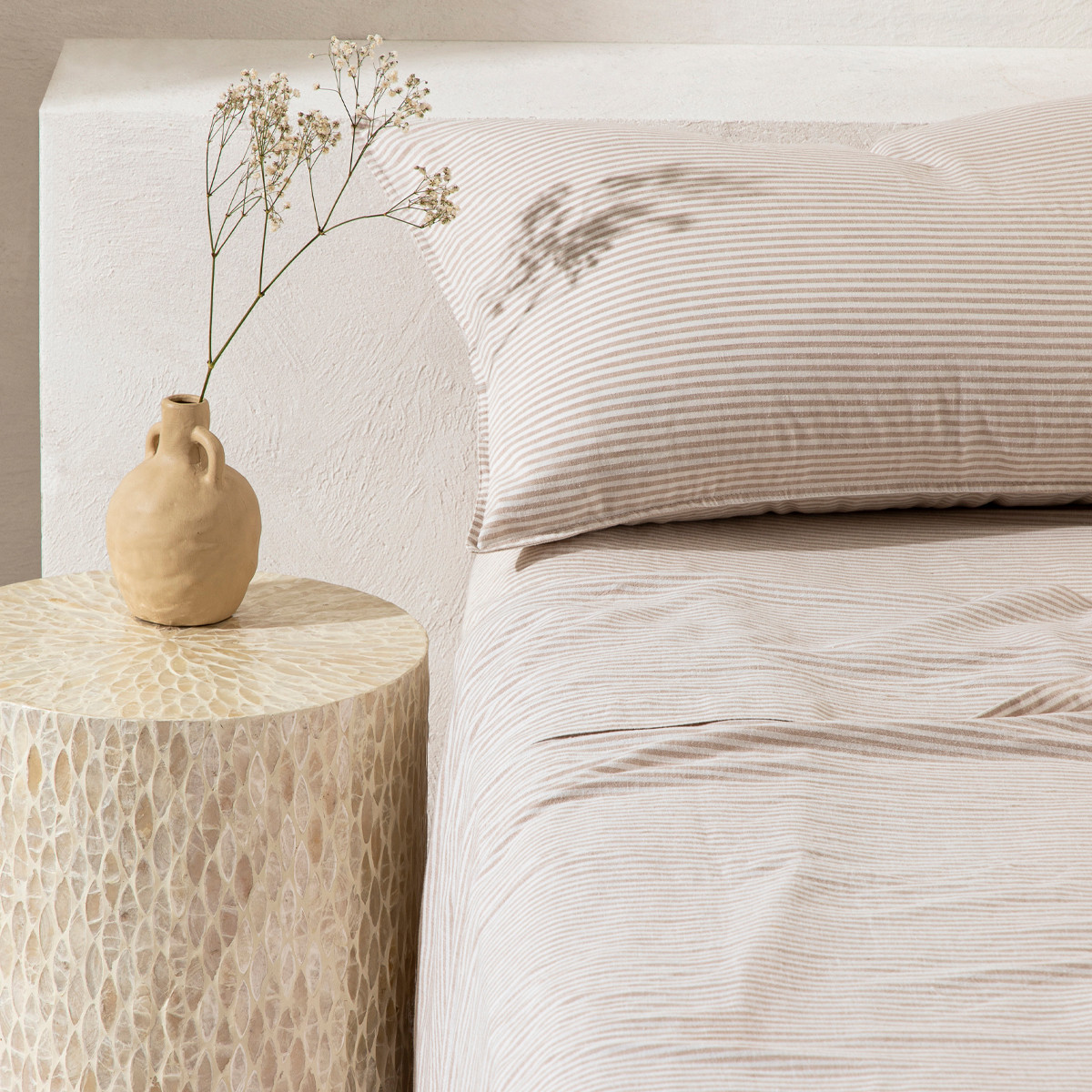 Striped Linen Cotton Sheet Set - Pillow Talk
