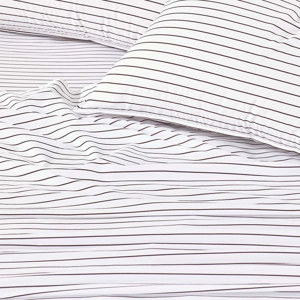 Dark Chocolate Printed Stripe Sheet Set - Pillow Talk