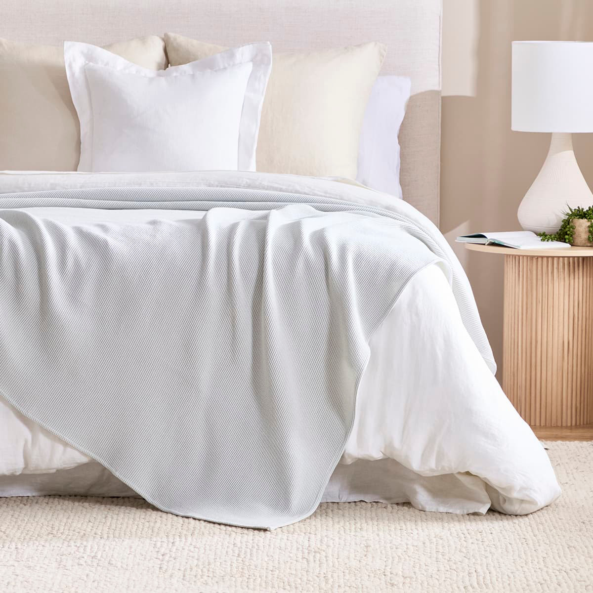 Haven 300gsm Cotton Waffle Blanket - Pillow Talk