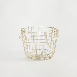 Bailey Gold Wire Basket - Pillow Talk