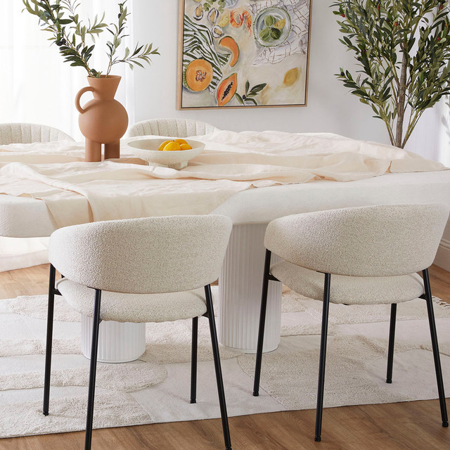 Blake Cream Boucle Dining Chair - Pillow Talk