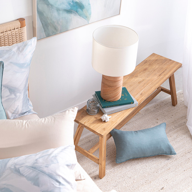 Ward Recycled Teak Bench [MUSLRECYL21B] - Pillow Talk