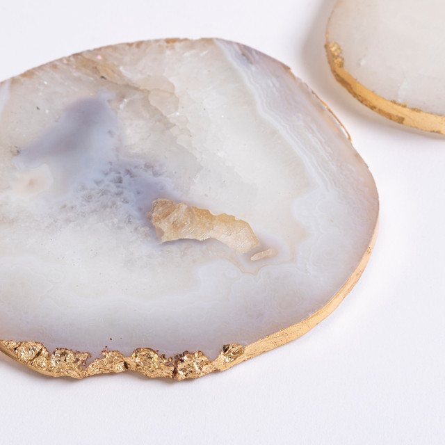 Salt Agate Coaster 2pk - Pillow Talk