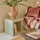 Soho Green Capiz Check Side Table - Pillow Talk