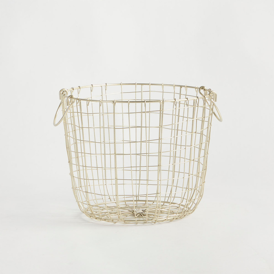 Bailey Gold Wire Basket - Pillow Talk