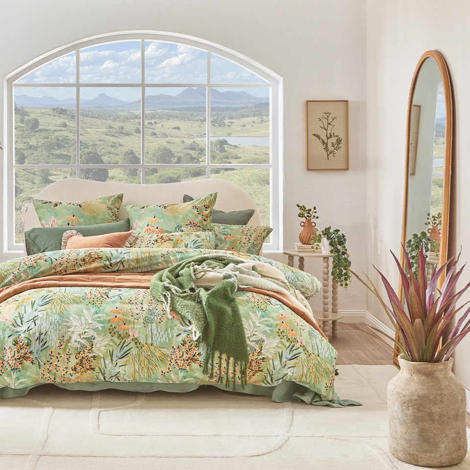 Bushland Bloom by Steph Brooke Quilt Cover Set - Pillow Talk